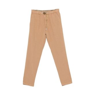 White Sand Homme, Pantalons, Beige, Taille: S Pantalon en lin avec ceinture