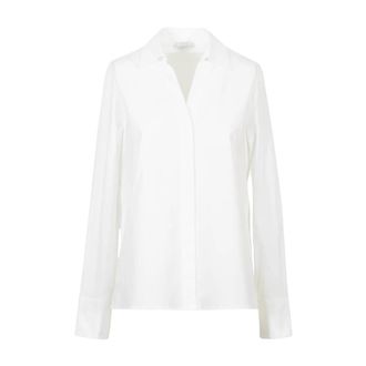 PESERICO Baumwollhemd mit gespreiztem Kragen - - Blouses & Shirts - Damen - Wei&szlig; - L