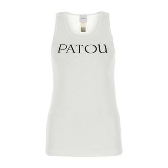 Patou Femme, Tops, Blanc, Taille: 40 FR D&eacute;bardeur en coton blanc
