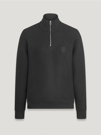 Belstaff Belstaff Sweat-shirt Quart De Zip Hockley pour homme Coton molletonné épais NOIR Taille 2XL