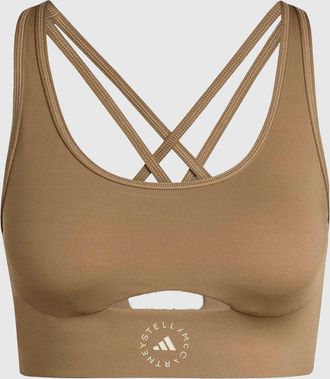 Stella McCartney TrueStrength Yoga Bra, Woman, Brown, Size: XXS