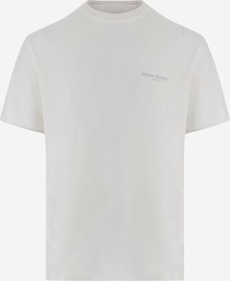 Maison Margiela T-shirt en cupro stretch avec logo