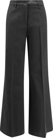 Aspesi Femme, Pantalons, Noir, Taille: 40 FR Pantalon en coton stretch