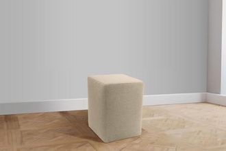 Domo Collection Polsterhocker Pontal, Hocker, Rechteckig, Füße mit Filzgleitern, Fußhocker, Polstergarnitur, 38 x 38 x 47 (BxTxH), beige