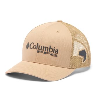 Columbia Unisex PFG Mesh-Baseballkappe mit Logo, Druckverschluss hinten, Strand/Barsch (Beach/Bass), Einheitsgröße