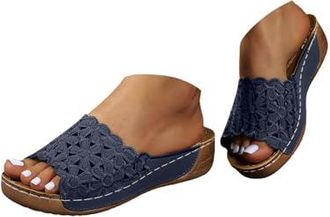 Generic Pantoufles d&eacute;t&eacute; pour femme avec noeud ouvert - Sandales plates antid&eacute;rapantes pour la douche, la plage, la piscine - Confortables et respirantes - Ave