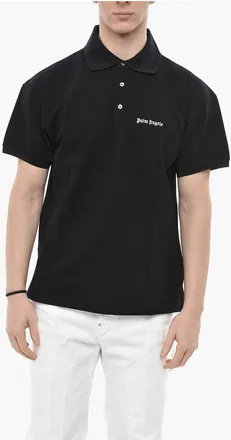 Palm Angels Hopsack Cotton Polo With Embroidered Logo size Xl