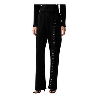 Liu Jo Pantalon en molleton avec lacets - Femme - Pantalons - Noir - Taille: 36 FR