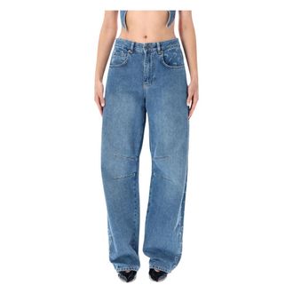 Marine Serre Loose-fit Jeans - - Jeans - Damen - Blau - M