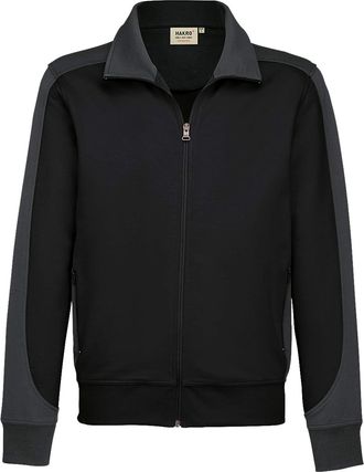 HAKRO Hakro Sweatjacke Contrast Performance, HK477-schwarz, XXL