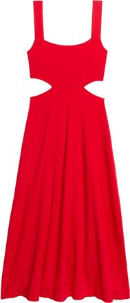 Superdry Damen Jersey-Midikleid mit Aussparung Tango Rot 42