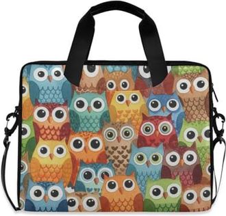 Alaza Sac pour ordinateur portable de 40,6 &agrave; 15,6 pouces avec visages danimaux color&eacute;s pour ordinateur portable de 40,6 &agrave; 15,6 pouces, sacoche pour ordinate