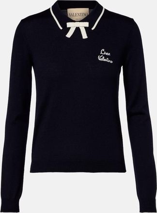 Valentino Polopullover Chez Valentino aus Schurwolle