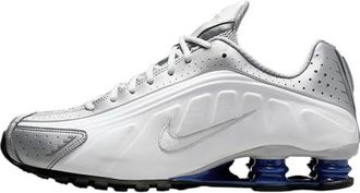 Nike Homme Shox R4 Sneaker, White White Metallic Silver, 43 EU
