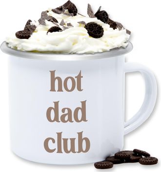 Shirtracer Emaille Tasse Blechtasse - Tassen - Hot Dad Club Geschenk Vatertag personalisiert I Papa Geschenk Vatertag Papi Geschenke Vater I Vatertagsgeschenk we