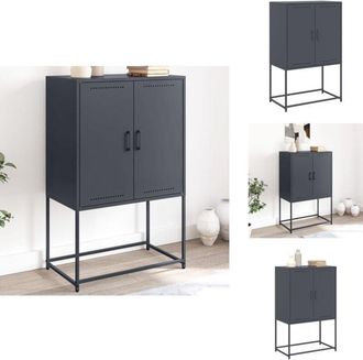 vidaXL Highboard Anthrazit 68,5x38,5x107 cm Stahl - Highboard - Highboards - Sideboard - Schrank
