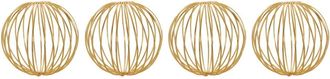 ASA DEKO 4 TLG. Set Dekokugeln Draht, Gold D. 6 cm