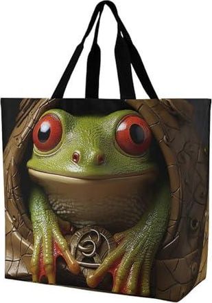 Generic Rainette Aux Yeux Rouges Sac Fourre Tout L&eacute;ger Sacs D&eacute;contract&eacute; Sac Cabas Pour Gym Quotidienne Plage