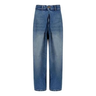 Balmain Jean droit en denim - Femme - Jeans - Bleu - Taille: 34 FR