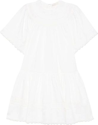 Ulla Johnson Femme, Robes, Blanc, Taille: 34 FR Robe Courte Ornée de Dentelle