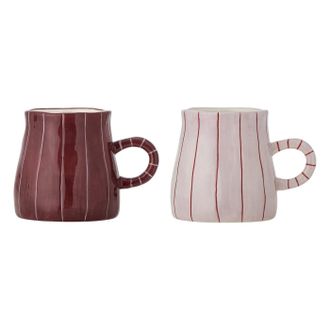 Bloomingville Tasses en gr&egrave;s Shirly - Set de 2 Bloomingville