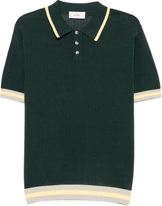 Les Deux Homme, Tops, Vert, Taille: XS Lace Knitted Polo