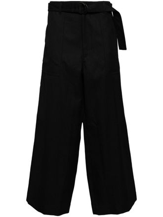 Comme Des Garçons pantalon ample à taille ceinturée - Noir