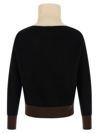 Kiton Color-Block Ribbed Cashmere Sweater - Black