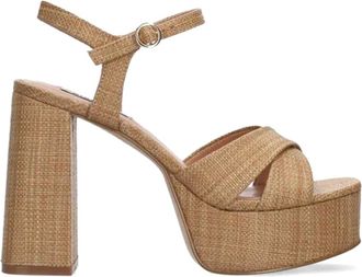 Bibi Lou Femme, Chaussures, Beige, Taille: 39 EU Beige Platform Sandal Bold Exclusive Style