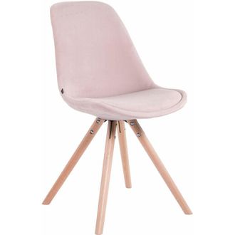Clp Chaise toulouse en velours rose, nature