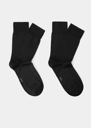 Mango Lot 2 paires de chaussettes longues coton noir - Homme - 40-42 - MANGO MAN
