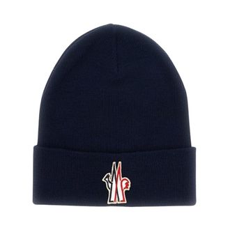 Moncler Bonnet Logo - Homme - Accessoires - Bleu - Taille: ONE Size
