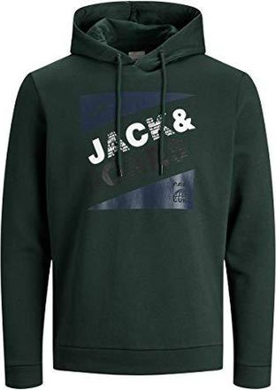 Jack & Jones Jjecorp Logo Sweat Hood Noos Ps Homme Hooded Sweatshirt, Light Grey Melange, 5XL Grande taille