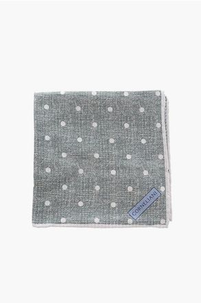 Corneliani Double Patterned Silk Pocket Square size Unica