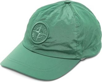 Stone Island logo-embroidered baseball cap - Gr&uuml;n