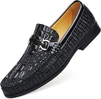 Generic Chaussures habill&eacute;es en cuir pour homme, chaussures habill&eacute;es classiques &agrave; imprim&eacute; crocodile, chaussures habill&eacute;es d&eacute;contract&eacute;es et tendance &agrave; enfiler