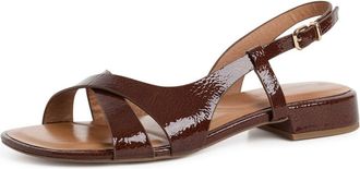 Tamaris Damen Sandale flach braun (COGNAC PATENT), 41