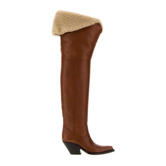 Chlo&eacute; Bottes Hautes Azelan - Femme - Chaussures - Brun - Taille: 40 EU