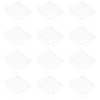 Artibetter 12 St&uuml;ck 12 teiliges Transparentes CD DVD Aufbewahrungsset Ultrad&uuml;nn mit Schutzfolie Portable Aufbewahrungsbox f&uuml;r Heimkino Wei&szlig;e H&uuml;lle mit Einsteckfa