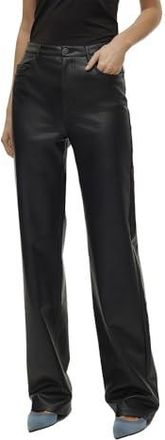 Vero Moda Vero Moda Pantalon en Simili-Cuir VMTESSA Taille Haute Pantalons Black 30 32 Black (US) 30 / L32