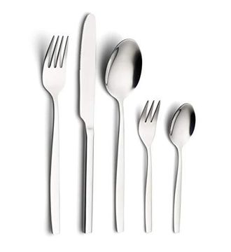 Echtwerk Echtwerk Tafelbesteck Positano-Silber Edition, 30-teilig, für 6 Personen, 18/10-hochglänzend, Edelstahl, Hochwertiges Besteck Set, für Esstisch, Tisch