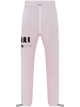 Amiri pantalon de jogging &agrave; logo textur&eacute; - Rose