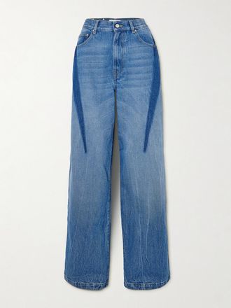 Dion Lee Jean Boyfriend À Empiècements - Bleu