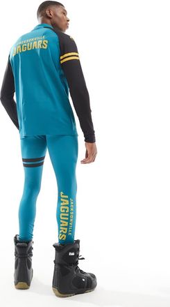 OOSC x NFL - Pantalon de sous-v&ecirc;tement de ski &agrave; inscription &laquo; Jacksonville Jaguars &raquo; - Multicolore-Bleu