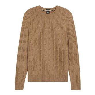 HUGO BOSS Homme, Pulls, Beige, Taille: XL H-Hetico Cable Knit Sweater