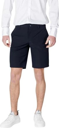 A|X Armani Exchange Homme, Shorts, Bleu, Taille: W30 Bermuda Shorts en Gabardine Stretch