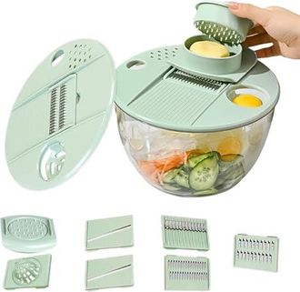 Generico Qutalmi Essoreuse &agrave; salade et bol de lavage avec passoire - S&eacute;choir de cuisine multifonction avec tamis r&acirc;pe et bol de lavage - Pour le nettoyage et l