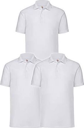 Fruit Of The Loom Fruit of The Loom Lot de 3 Polo pour Homme - Blanc - XX-Large
