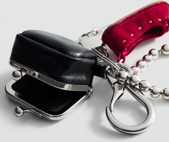 Mango Porte-cl&eacute;s breloques rouge - Femme - Taille unique - MANGO