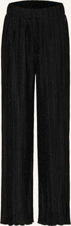 Guess Marlenehose Mit Plissees Und Glitzergarn schwarz